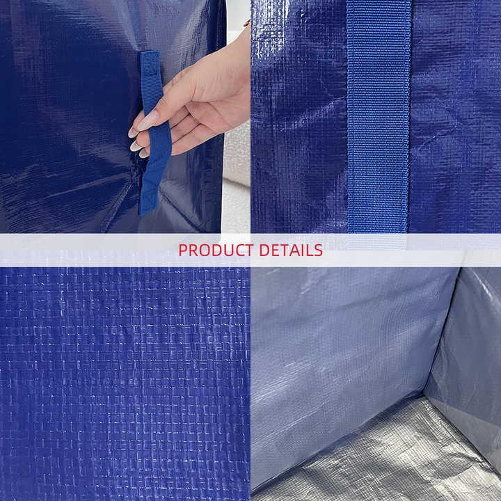 Extra Large 95L Heavy Duty Moving Bag with Zipper Waterproof PE Woven ...