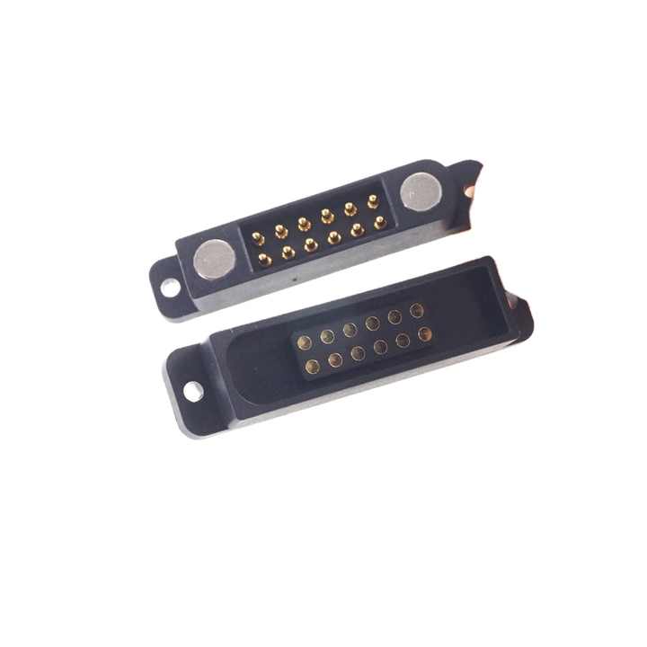 Magnetic Pogo Pin Connector - 12 Position, 2.0A, 36V DC