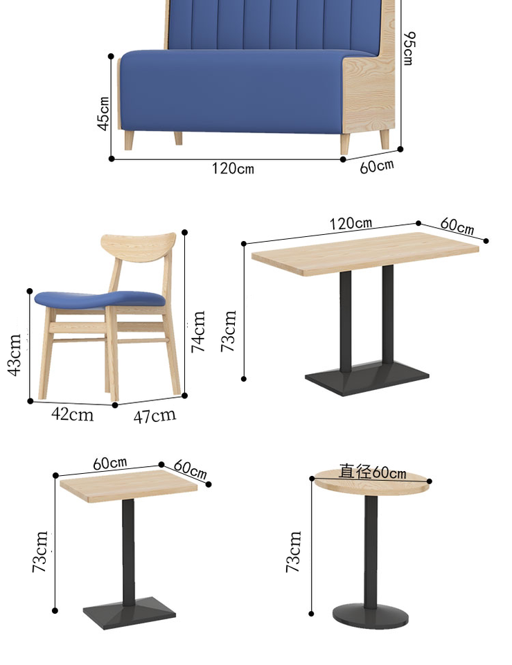 Modern Luxury Classic Wood Look Laminate Dining Table Set with Space ...
