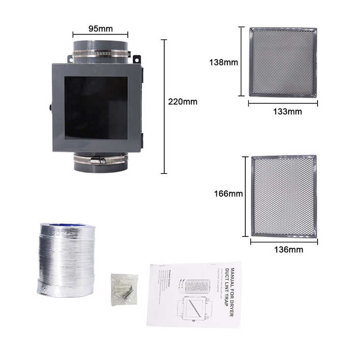 Dryer Duct Lint Trap - Efficient Indoor Ventilation Kit