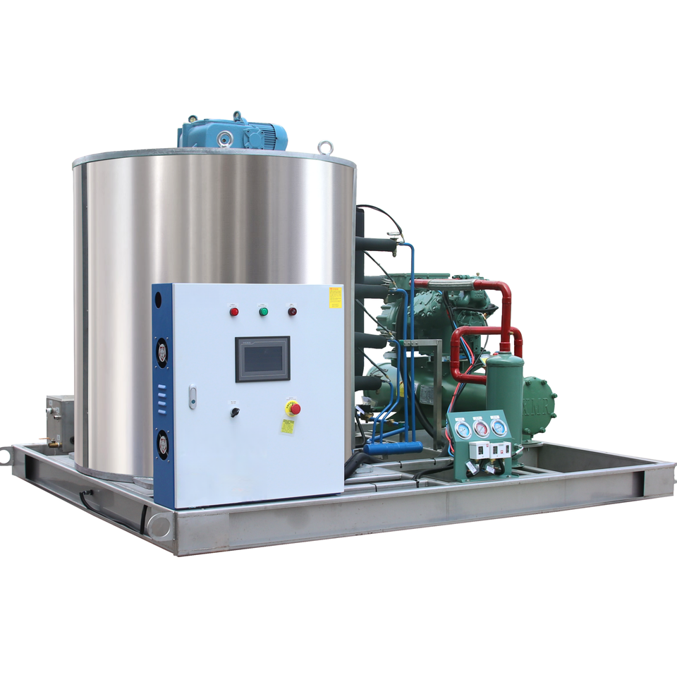 Water Cooled 3 Ton Industrial Flake Ice Making Machine Reliable ...