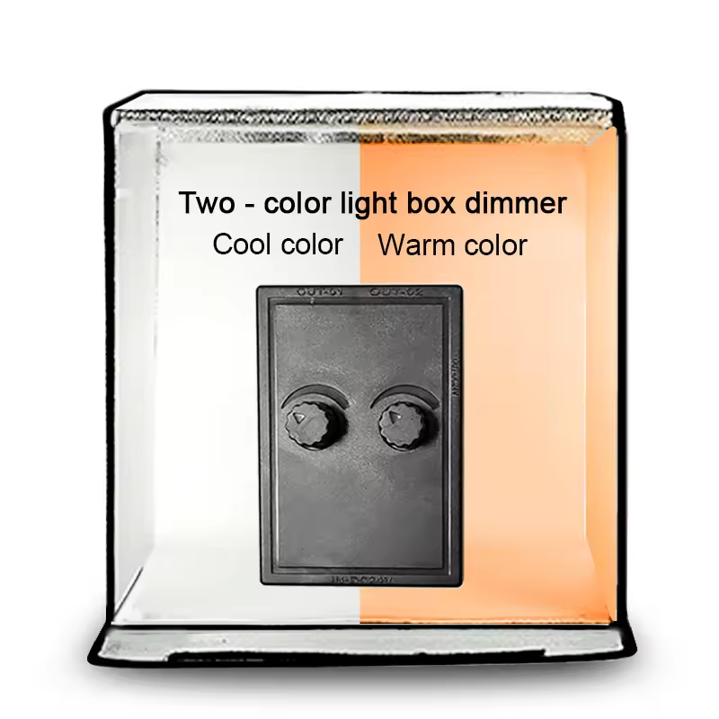 60CM Foldable Portable Photography LED Lightbox Photo Box Studio Two ...