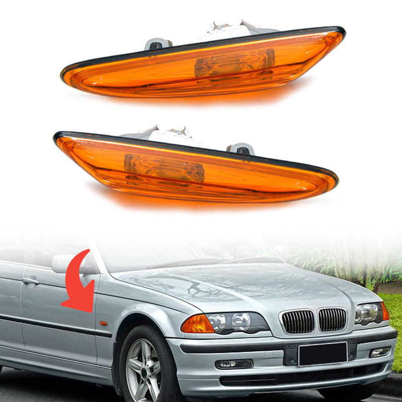 For 3 Series E46 Fender Indicator Light Yellow & White New Condition ...