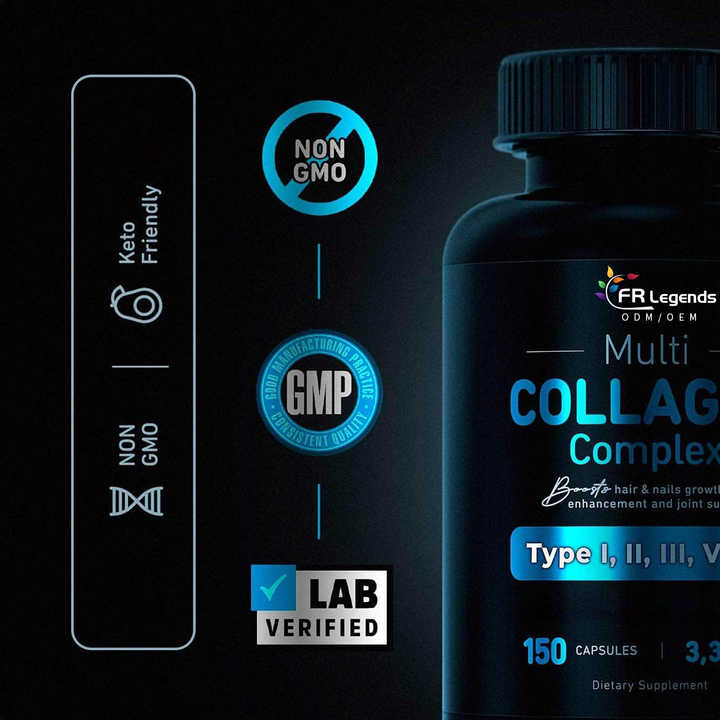 Marine Collagen Complex Hyaluronic Acid Capsules Skin Elasticity Boost Vegan Whitening Capsule ...