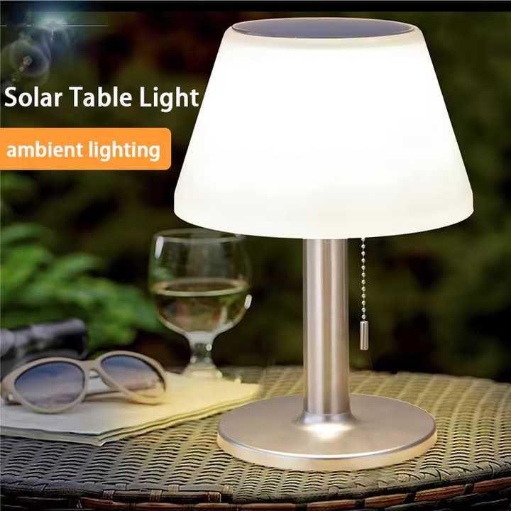 Best-Selling Indoor/Outdoor LED Desk Lamp White Shade Waterproof Solar ...