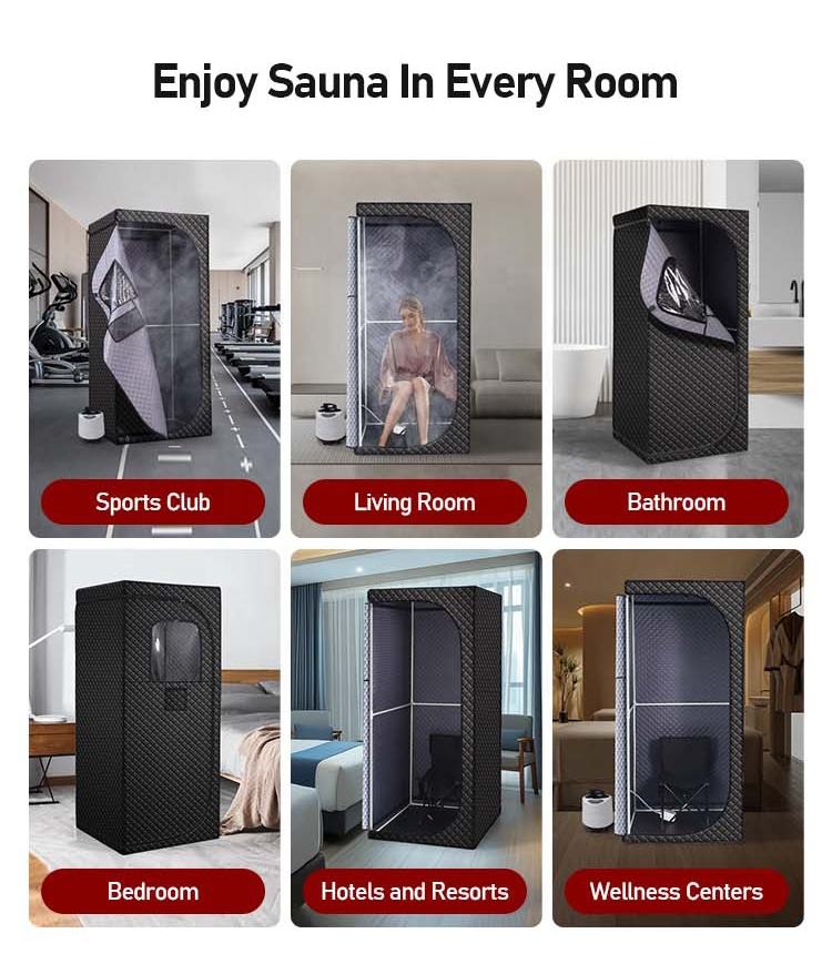 Qilong 2-Person Modern Home Spa Sauna Full Body Portable Acrylic ...