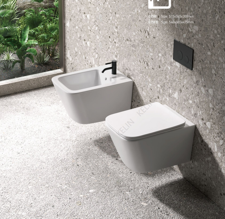 Tornado-flush vortex Ceramic Wall-mounted Square Toilet for the ...