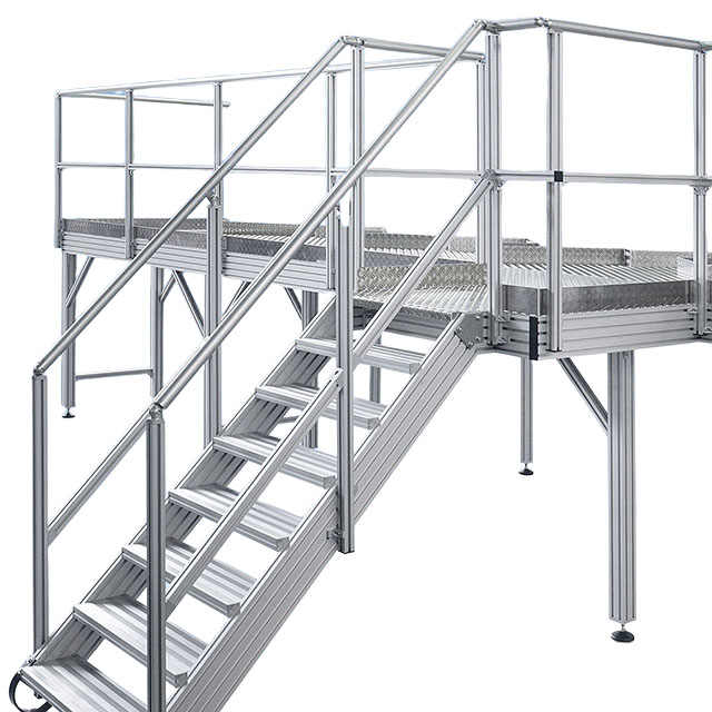 China Modular Aluminum Adjustable Platform Ladder Step System Aluminum ...