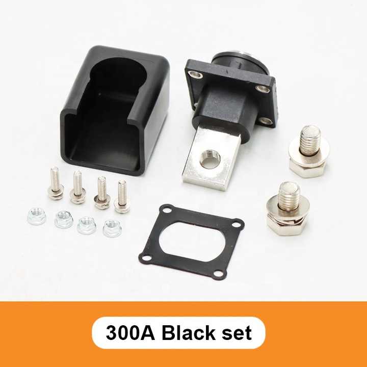 Red Black 300A 600V Battery Terminal Blocks Wall Mounted High Current ...