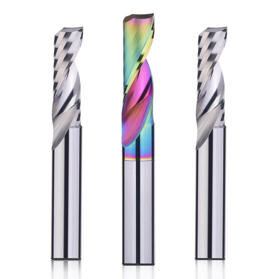 Carbide Tungsten Steel Single Flute End Mill DLC Coated Single-Edge ...