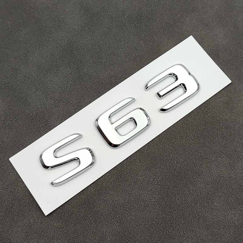 3D ABS Chrome Logo S63 Letters for Mercedes Benz S63 AMG
