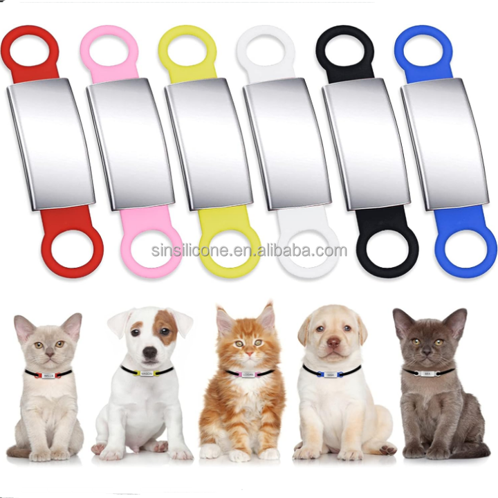 Custom Silicone Smart QR Code Pet Tag Wholesale Dog Buckle Tag Harness ...
