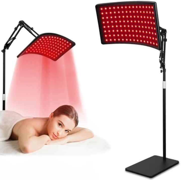 Red Infrared Light Therapy Lamp with Stand Led 660nm Red Light Therapy ...