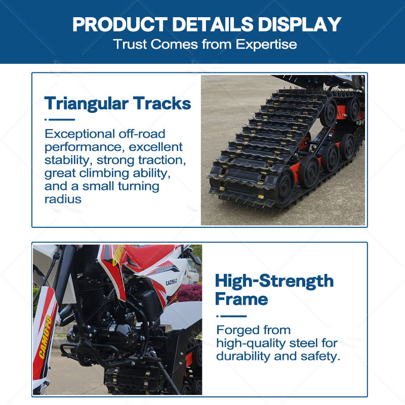 250cc Moto Snowmobile - off-Road Motorcycle for All Seasons