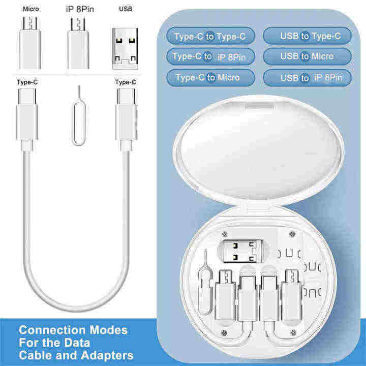 INNOPRO 6 in 1 Multiport Multifunction Usb C Data Cable Kit 60W Fast ...