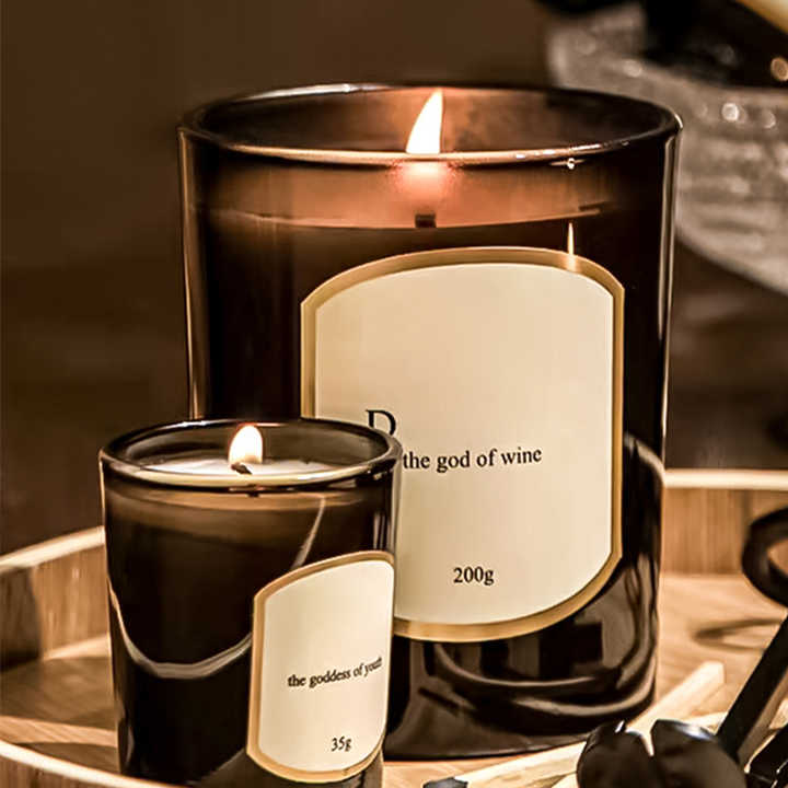 Wholesale Custom Luxury Candle Vessels - Unique Black Glass Jars