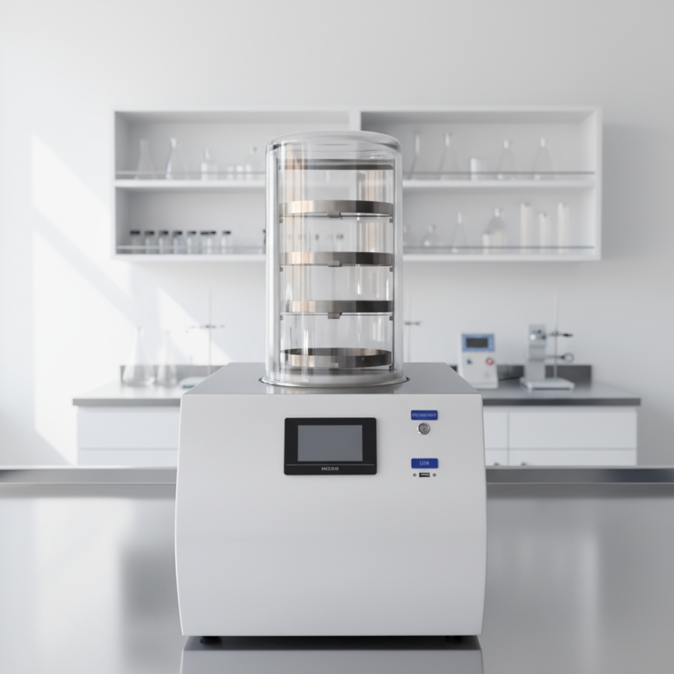 Bench Top Vacuum Freeze Dryer Laboratory Lyophilizer for Sample ...