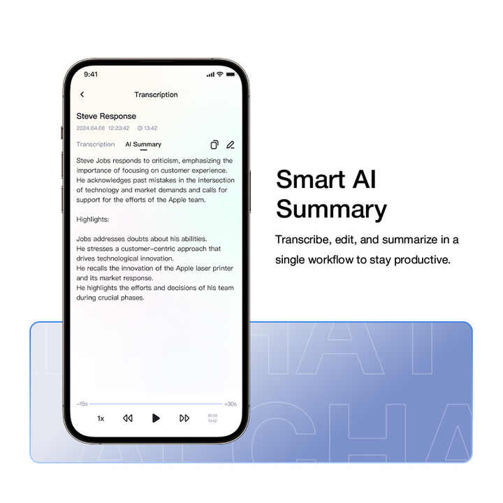 Ai Voice Recorder Device Ai Healthcare With Wifi Ble TTS Realtime All ...