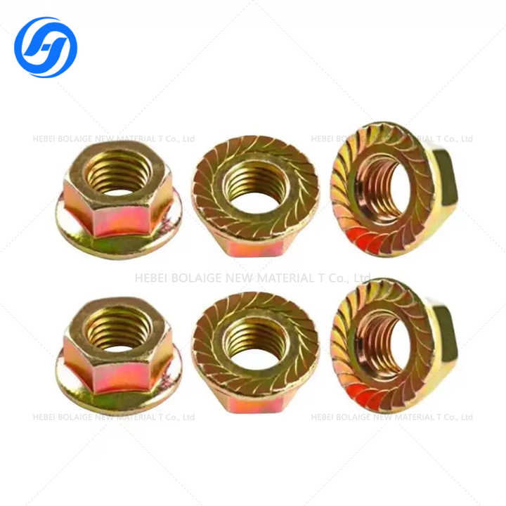 Galvanized Zinc Plated Flange Nut with Metric Thread Corrosion ...