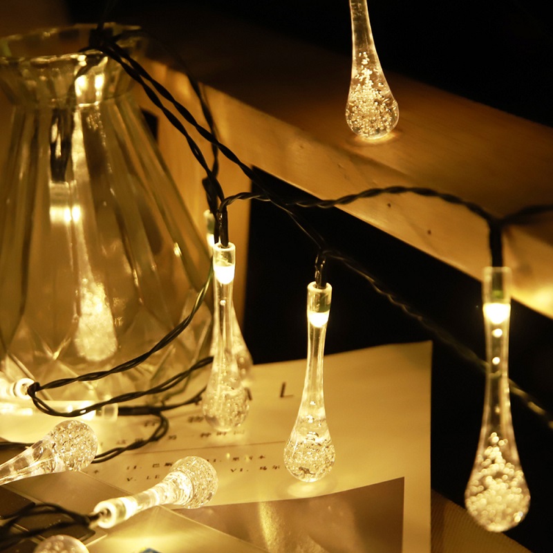 DM23054 Solar LED string light-crystal Water Drop-Taizhou Deco-Maker ...