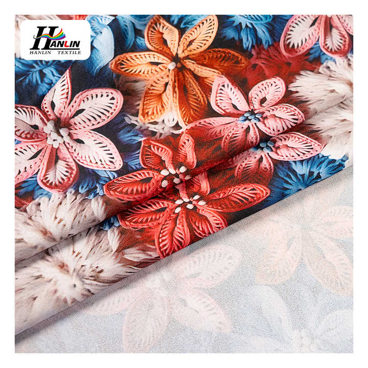 Customizable Flower 3D 5D Digital Rayon Fabrics Floral Viscose Printed ...