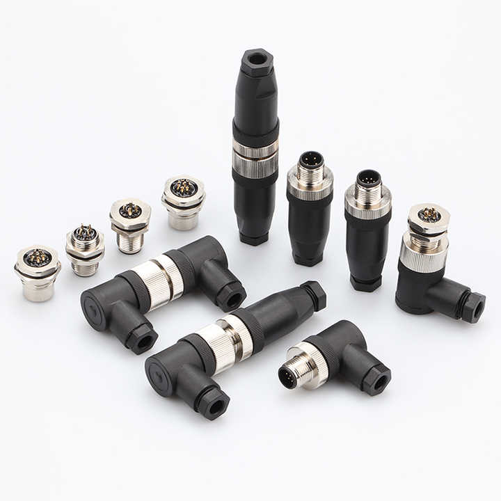 Automation connector M8 M12 M16 M23 7/8 screw A B D code 3p 4p 5p 6p 8p ...