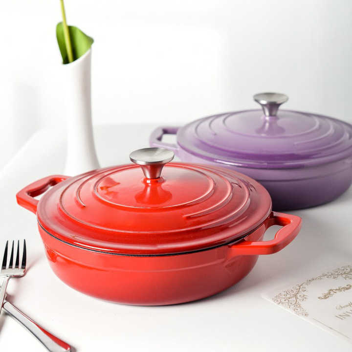 Factory Stock 2L Cookware Cast Iron Kitchenware Non Stick Enameled ...