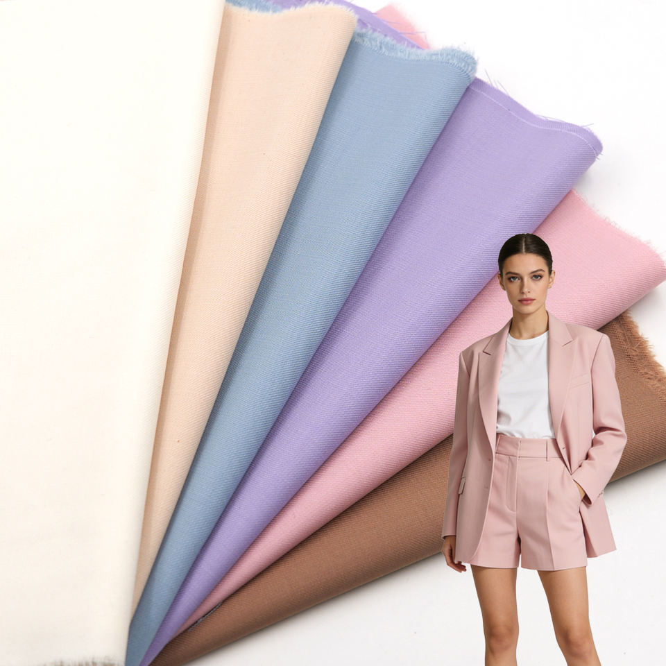Italian Design Eco-Friendly Organic Worsted Wool Woven Jacquard Twill ...