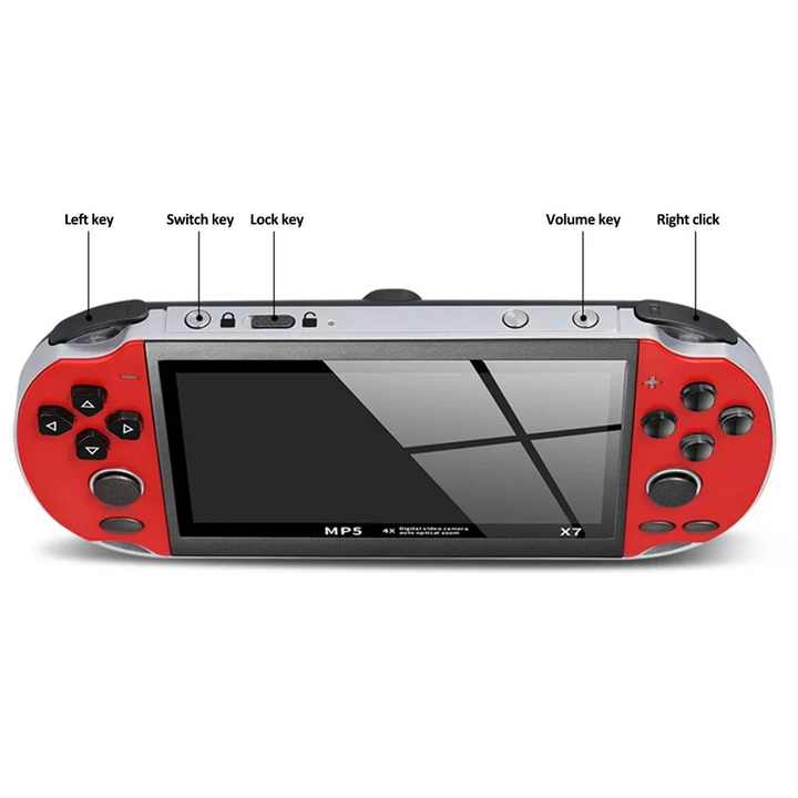 X7 Handheld Game Player - Retro Fun with Built-in Games