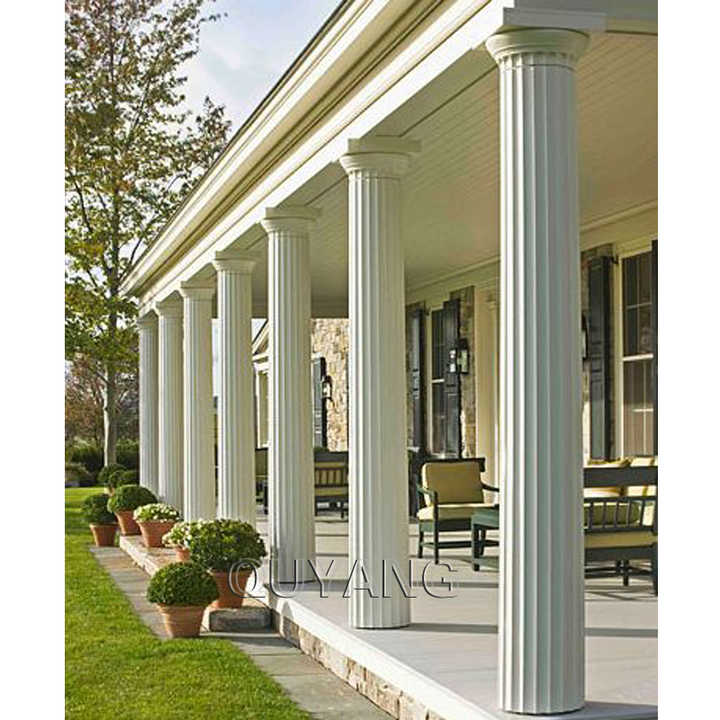 QUYANG Outdoor Decorative Circular Building Granite White Carrara ...