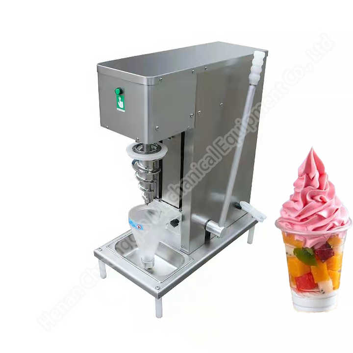 Real Fruit Ice Cream Mixer Blizzard Making Machine Swirl Frozen Yogurt ...