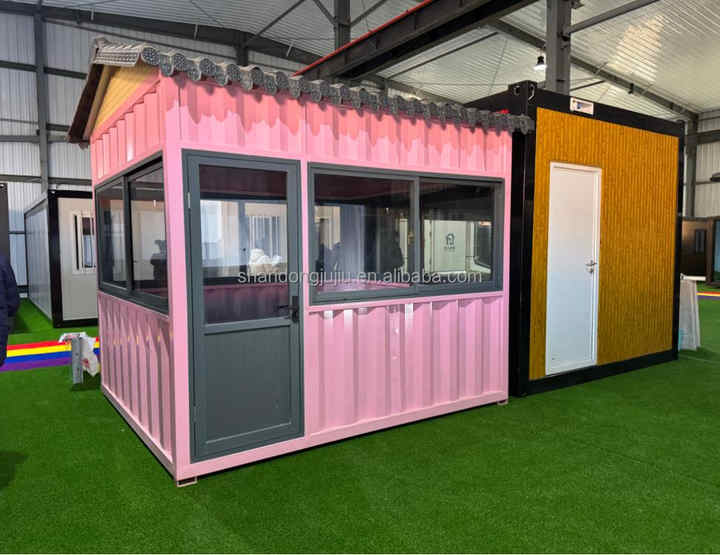 Cheap Small Snack Bar Store Movable Flat Pack Steel Shipping Container ...