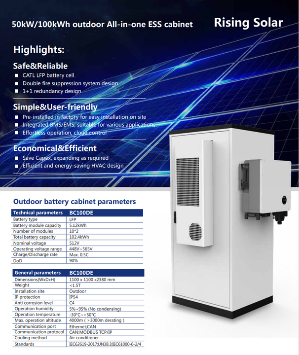 Kstar 100kwh All in One ESS - Hybrid Solar Inverter+battery