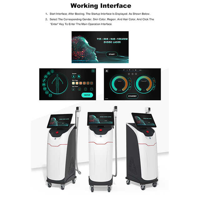 2000W Vertical Diode Laser Hair Removal Device for Home & Salon Use 3 ...