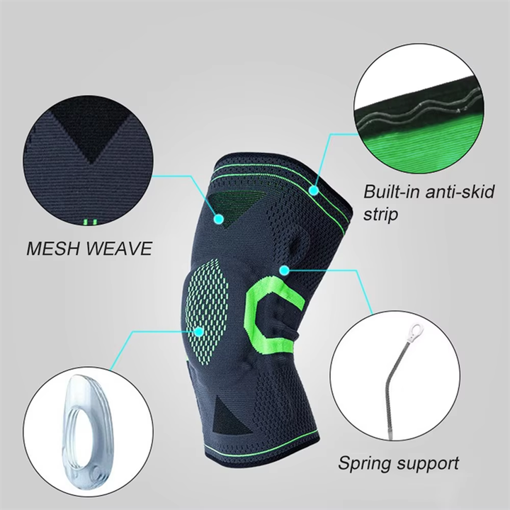 Professional Silicone Spring Support Sports Knee Pads Breathable ...