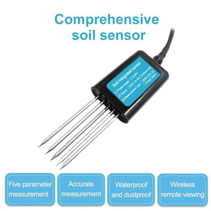 Rs485 Soil Npk Meter Sensor Ec Ph Temperature Humidity Monitor