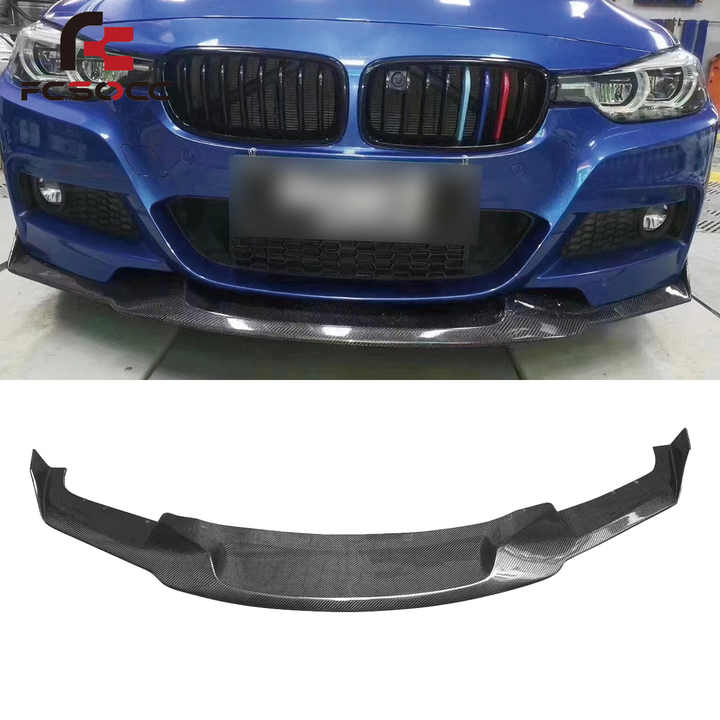 MAD Style Carbon Fiber Front Bumper Lip & Front Splitter Polished High Quality Auto Parts for ...