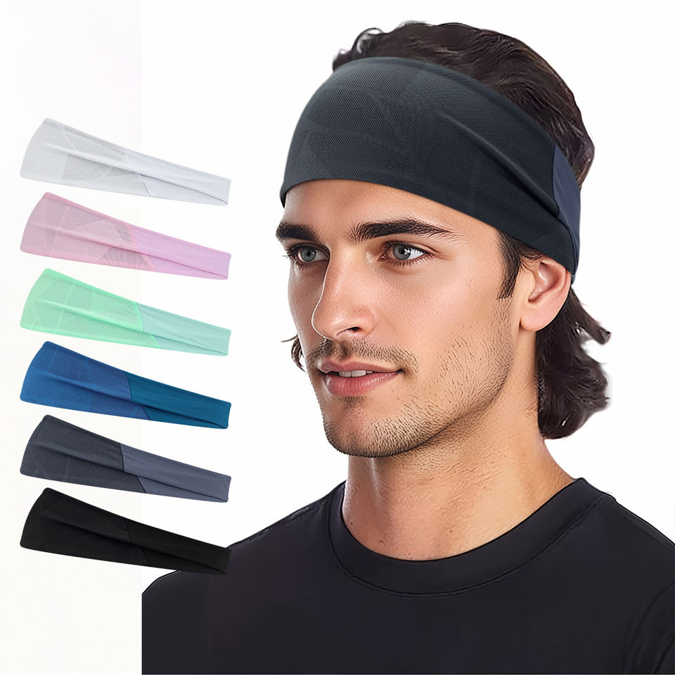 Fashion Thin Elastic Sports Sweat Running Hairband With Logo Hair ...