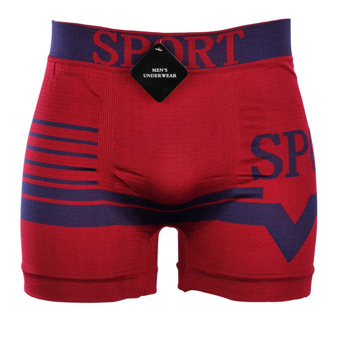 Breathable Polyester New Arrival Knit Print Seamless Boxer Underwear ...