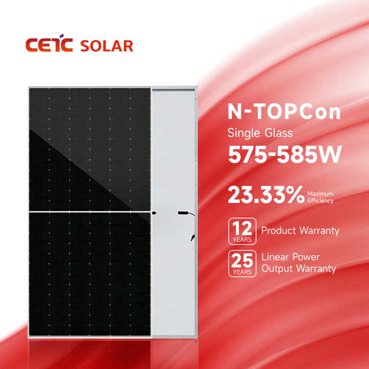 CETC Monocrystalline N-Type Topcon Bifacial Double Glass Solar Panels ...