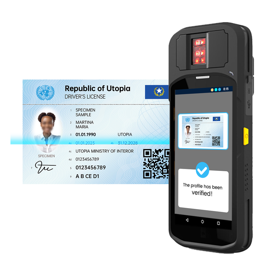 Rugged Driver License ID Registration and Verification Fingerprint ...