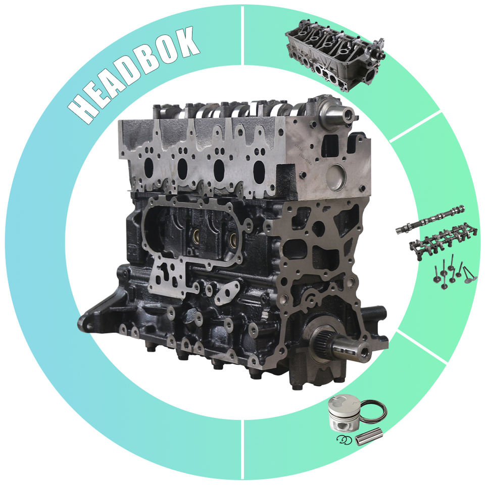 ZHEQIAO New 3.6L Aluminum 16V Cast Iron R4 Bare Engine for Hiace Hilux ...