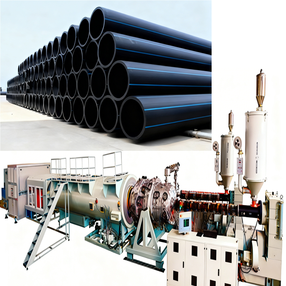 Fullwin Three Layers PE Pipe High Speed Output HDPE Water Pipe Extruder ...