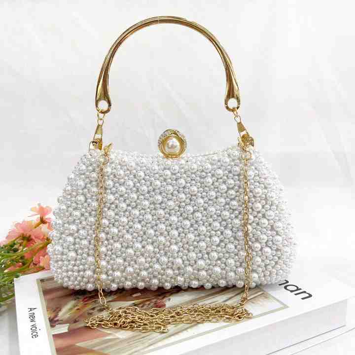 Luxury Pearl Girls Party Hand Bag - Elegant Evening Clutch