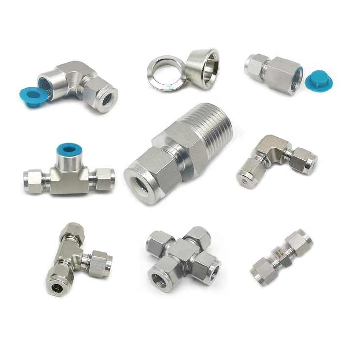 Stainless Steel Compression Male Connector - Double Ferrule
