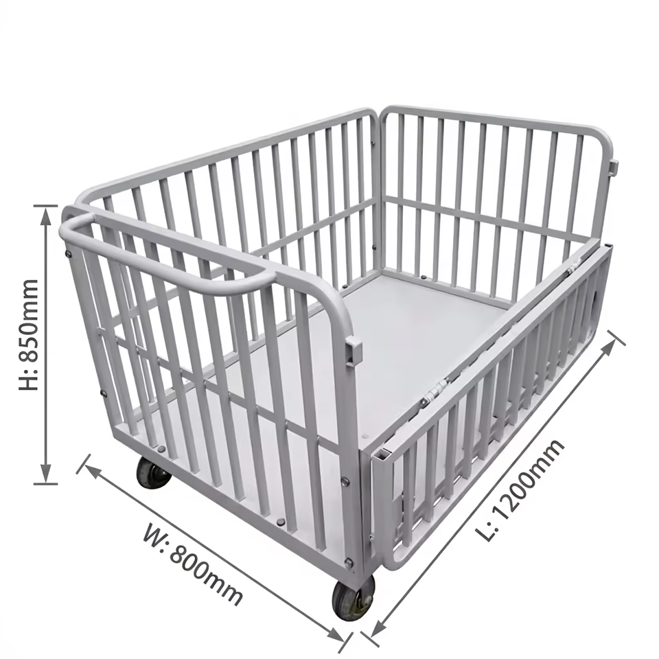 Industrial Warehouse Order Picking Trolley with Half Drop Side Gate ...