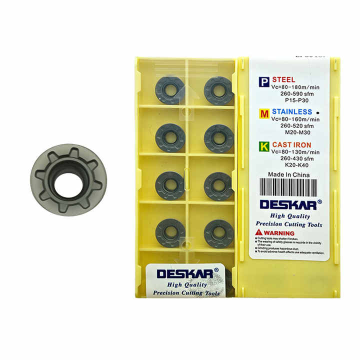 For Deskar RDMW Series RDMW1204MOT-PM LF6018 12mm Carbide Inserts CNC Cutting Inserts with ...