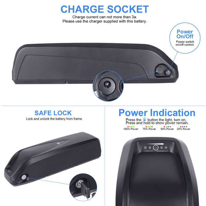 UPP Hailong Downtube Fat Bike Battery - 24v to 60v Options