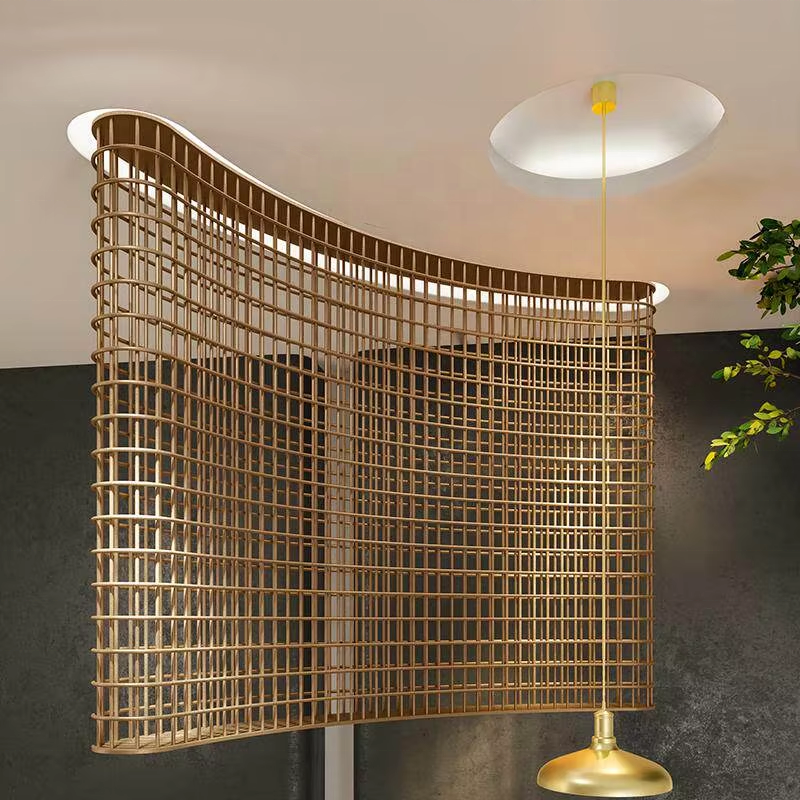 Custom Design Metal Wrought Iron Mesh Frame Partition Ceiling Doorway ...