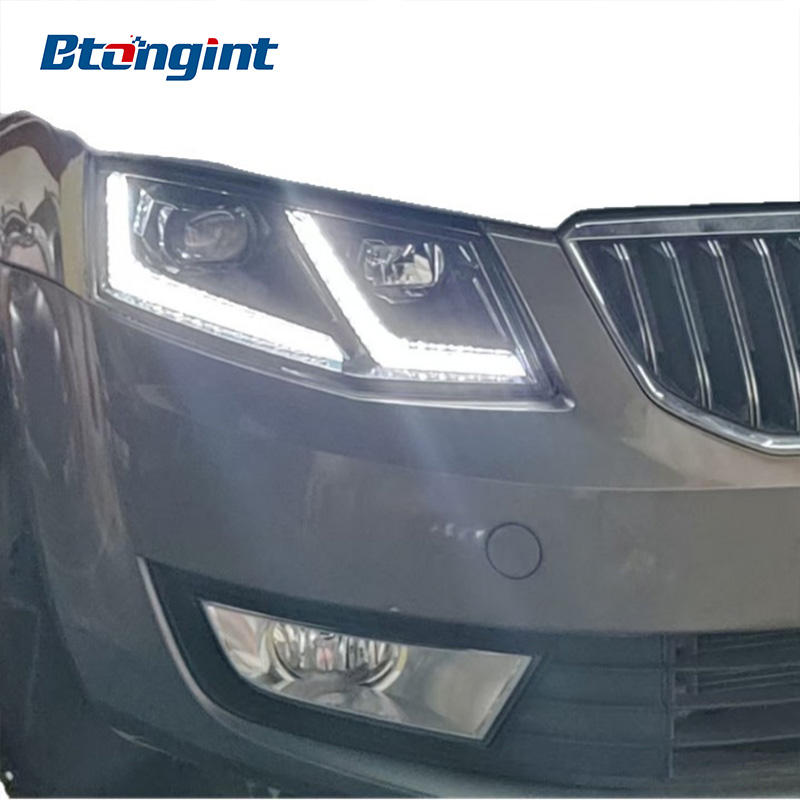 LED Headlights Suitable for 15-17 Skoda Octavia Light Assembly Modified ...